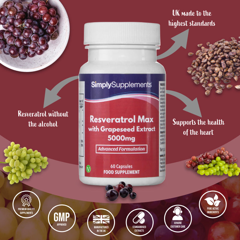 Resveratrol Max 5000mg | With Grapeseed Extract – Simply Supplements